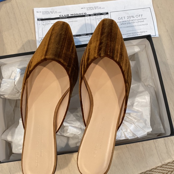 Club Monaco | Shoes | Cco Final Price Stunning Club Monaco Marigold Zaydie Mule 38 | Poshmark